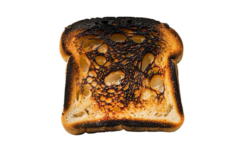 Burnt Toast on Transparent Background Stock Illustration - Illustration ...