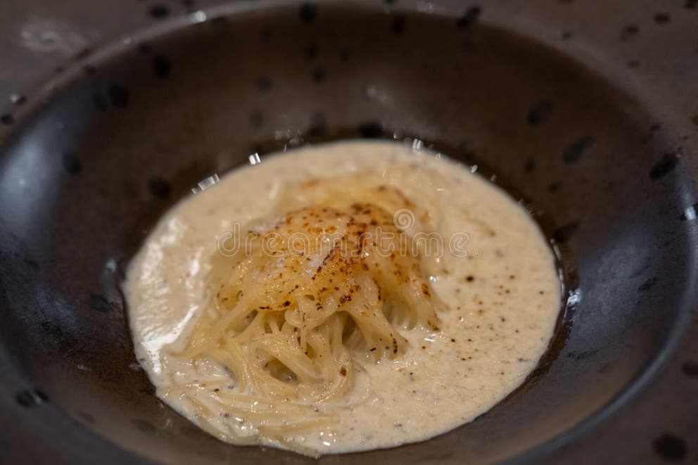 Burnt truffle spaghetti stock image. Image of delicious - 375176105