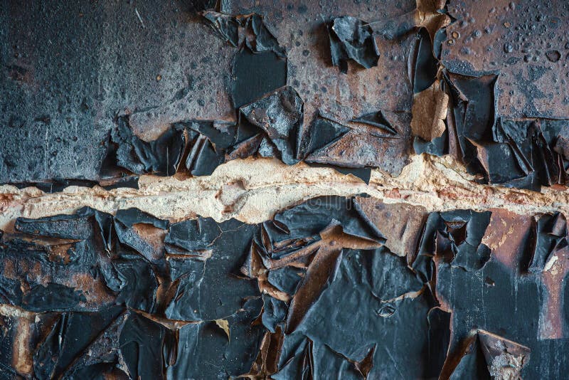 Burnt Wall Texture Background. Burned House after Fire Wall Surface ...
