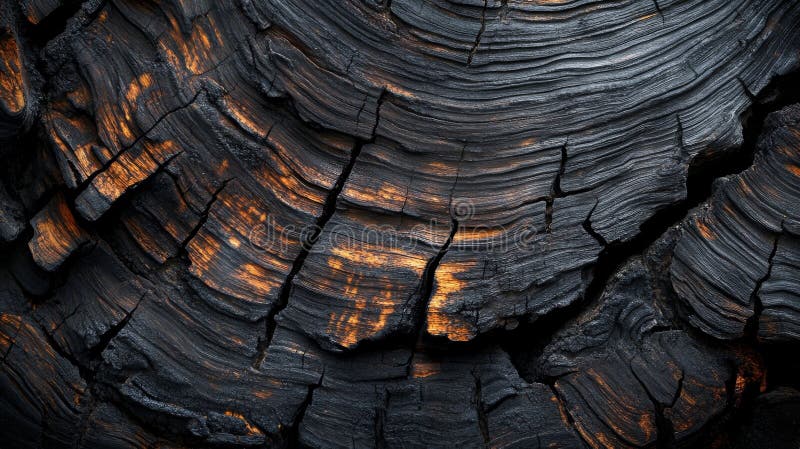 A Burnt Wood, with Dark and Light Textures. Generative AI. Stock ...