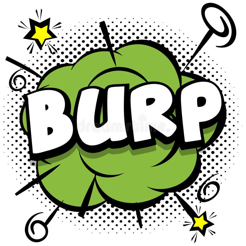 Burp Comic Bright Template with Speech Bubbles on Colorful Frames Stock ...