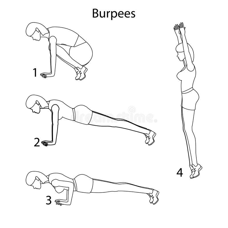 Burpees Stock Illustrations – 198 Burpees Stock Illustrations, Vectors ...