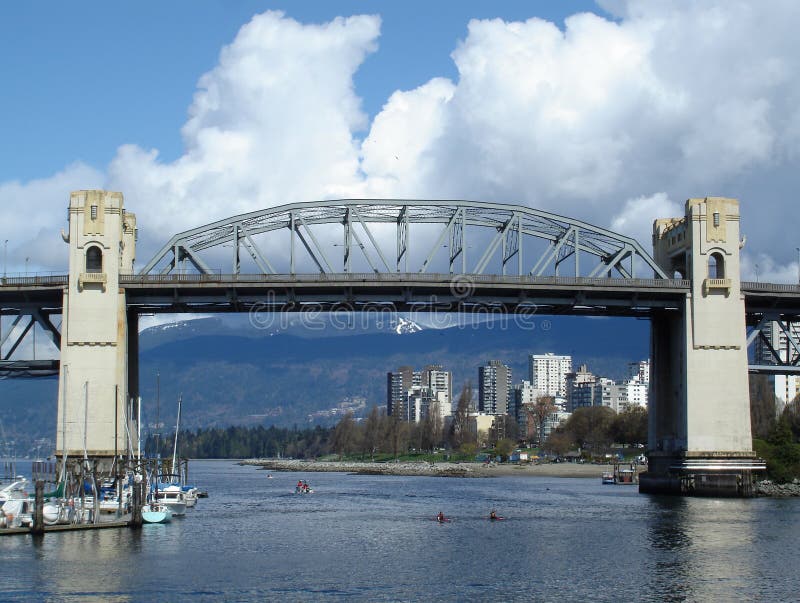 Vancouver's Historic Burrard Bridge Stock Image - Image of columbia ...