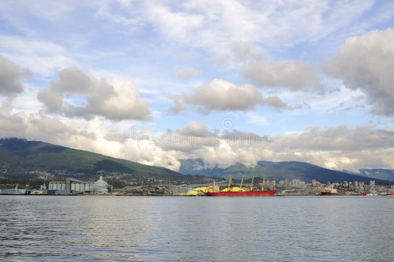 Burrard Inlet in autumn stock photo. Image of mountain - 29907054