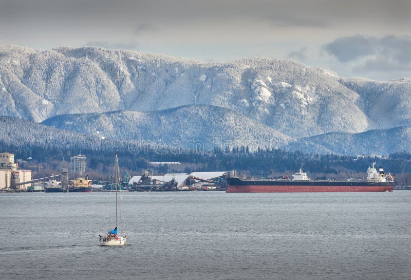 Burrard Inlet Harbor Cruise, Vancouver Stock Photo - Image of water ...