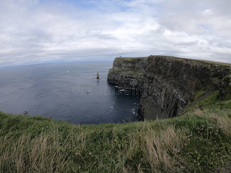 Burren Way and Cliffs of Moher Along Irish Coast Stock Photo - Image of ...