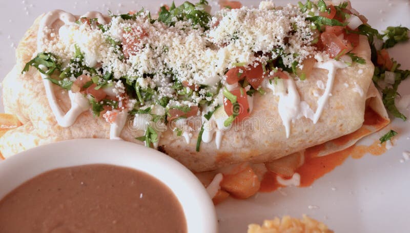 Burrito Lumch stock photo. Image of rice, tortilla, vegetabes - 153141308
