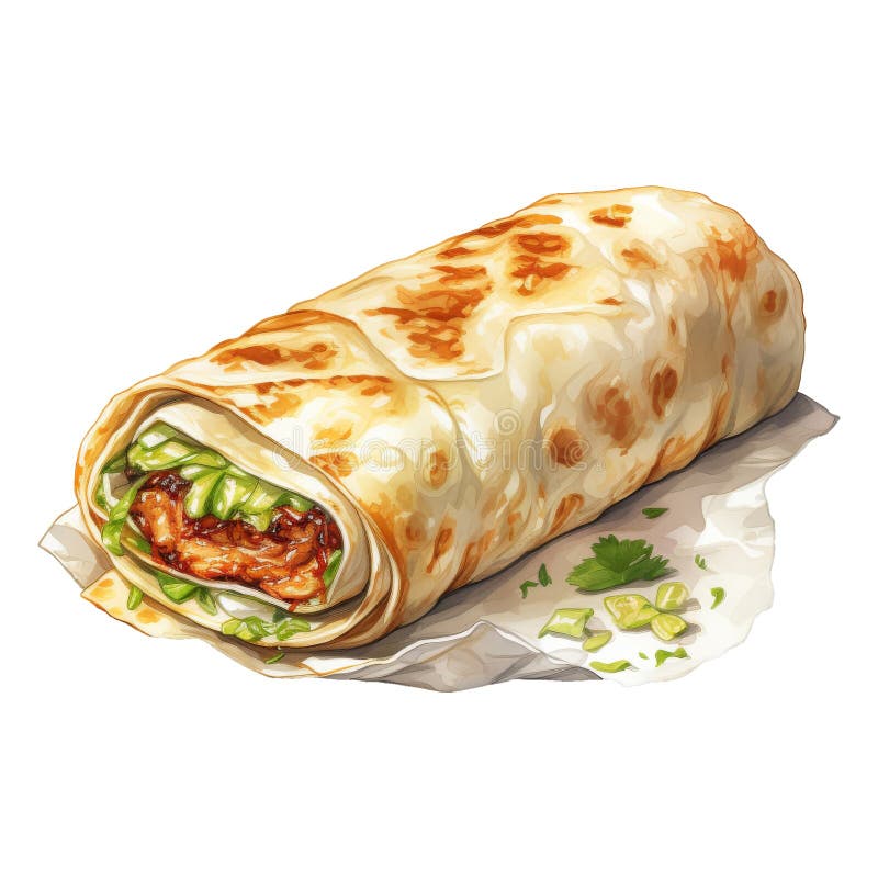 Burrito Display Ready for Devouring Stock Image - Illustration of ...
