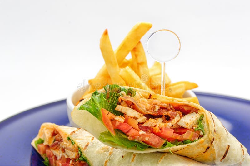 Burritos with french fries stock image. Image of taco - 51558763