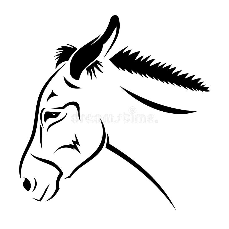 Burro ilustración del vector. Ilustración de pista, pasto - 28539101