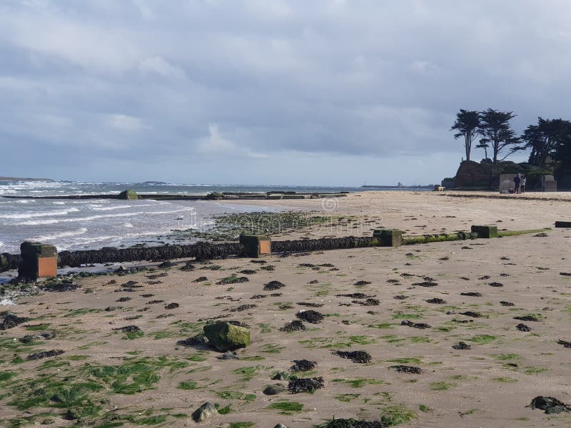 Burrow beach stock image. Image of grey, ireland, house - 136036223