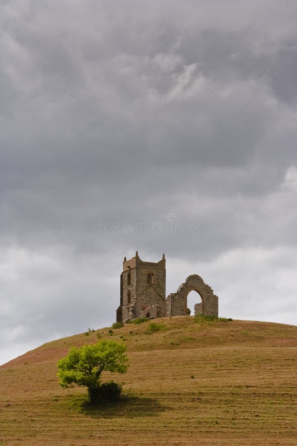 Burrow Mump stock image. Image of english, england, architecture - 23818563