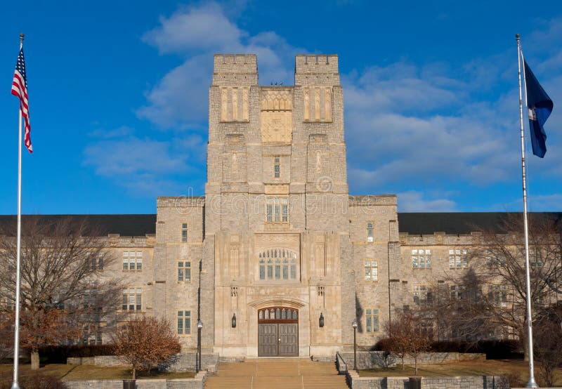Burruss Hall stock photo. Image of towers, tech, blacksburg - 37062784