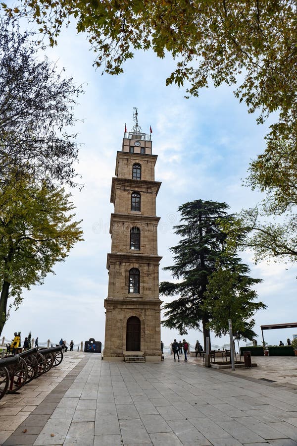 Bursa Clock Tower in Tophane Park in Bursa, Turkey Editorial Stock ...