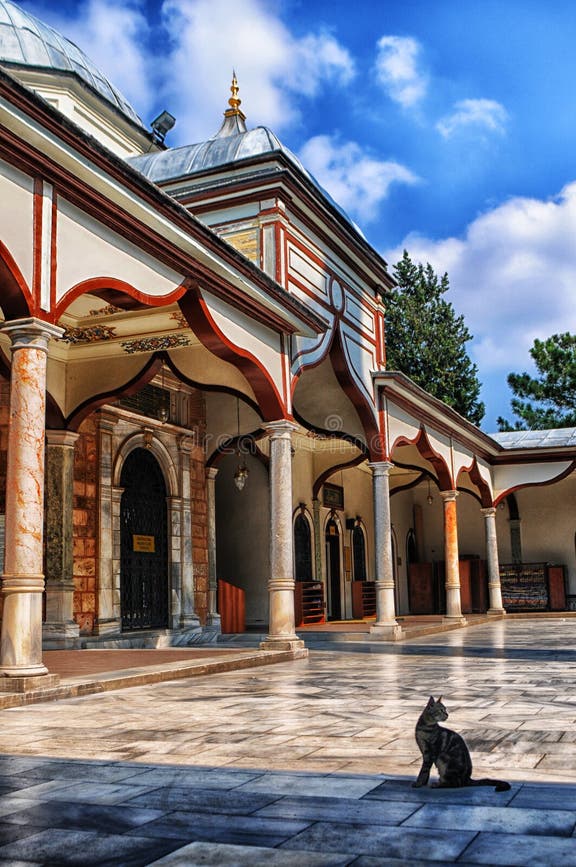 Bursa Emirsultan Mosque Turkey Cat Stock Photo - Image of ottoman ...