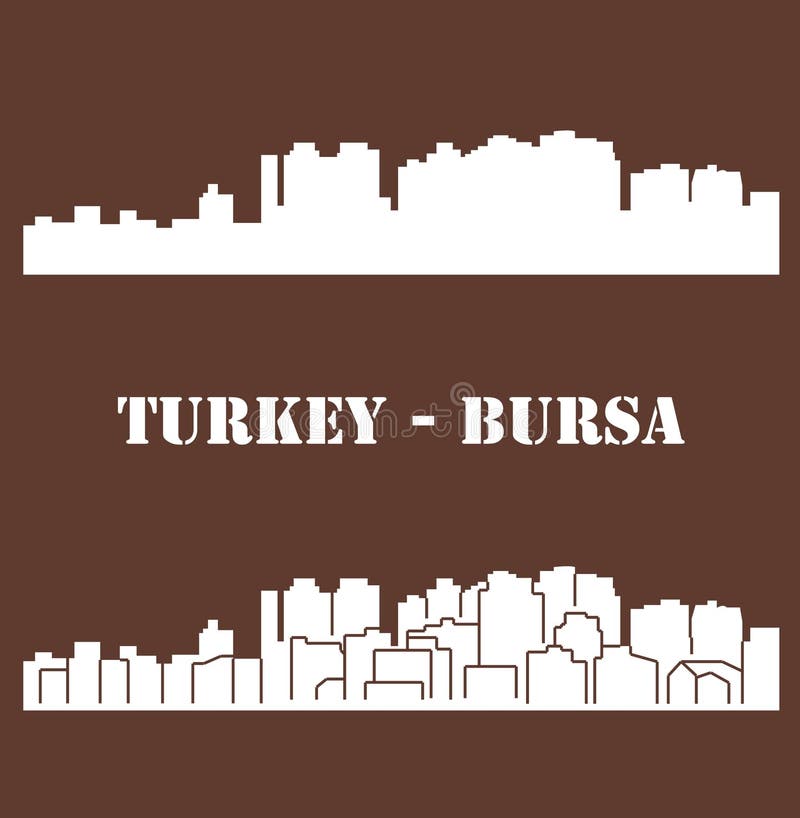 Bursa, Turkey stock vector. Illustration of house, modern - 298513662