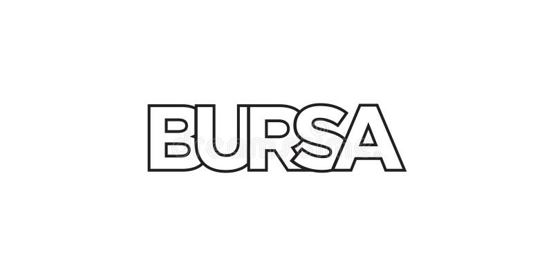 Bursa in the Turkey Emblem. the Design Features a Geometric Style ...