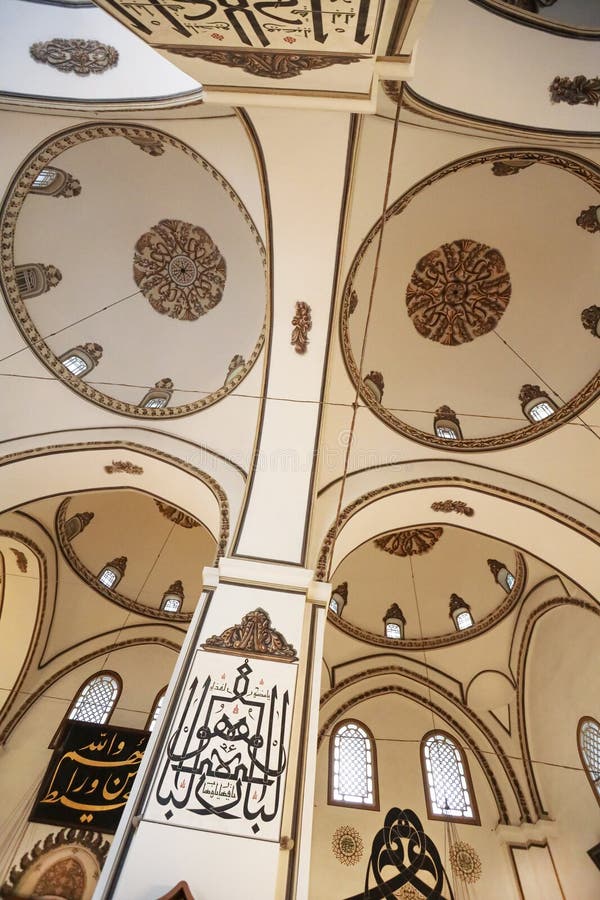 07-04 -2023 Bursa-Turkey: Bursa Grand Mosque Turkish Grand Mosque ...