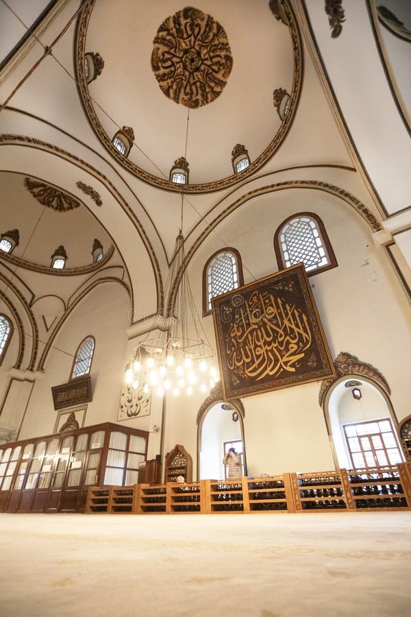 07-04 -2023 Bursa-Turkey: Bursa Grand Mosque Turkish Grand Mosque ...