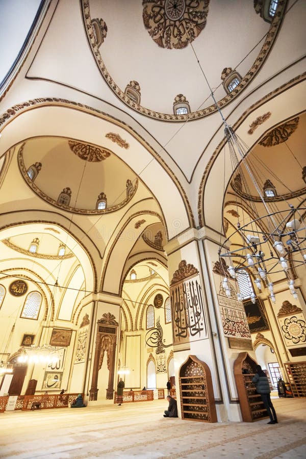 07-04 -2023 Bursa-Turkey: Bursa Grand Mosque Turkish Grand Mosque ...