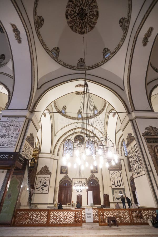 07-04 -2023 Bursa-Turkey: Bursa Grand Mosque Turkish Grand Mosque ...