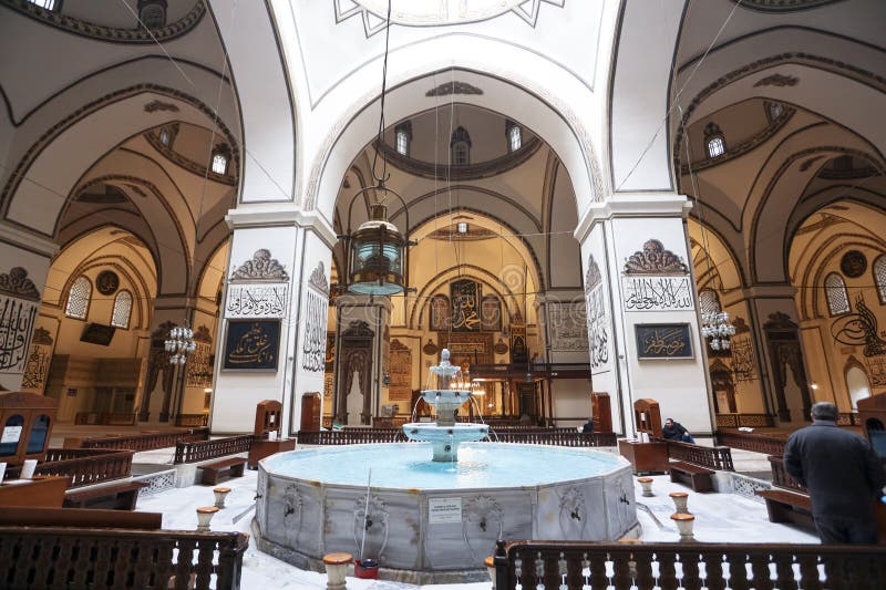 07-04 -2023 Bursa-Turkey: Bursa Grand Mosque Turkish Grand Mosque ...