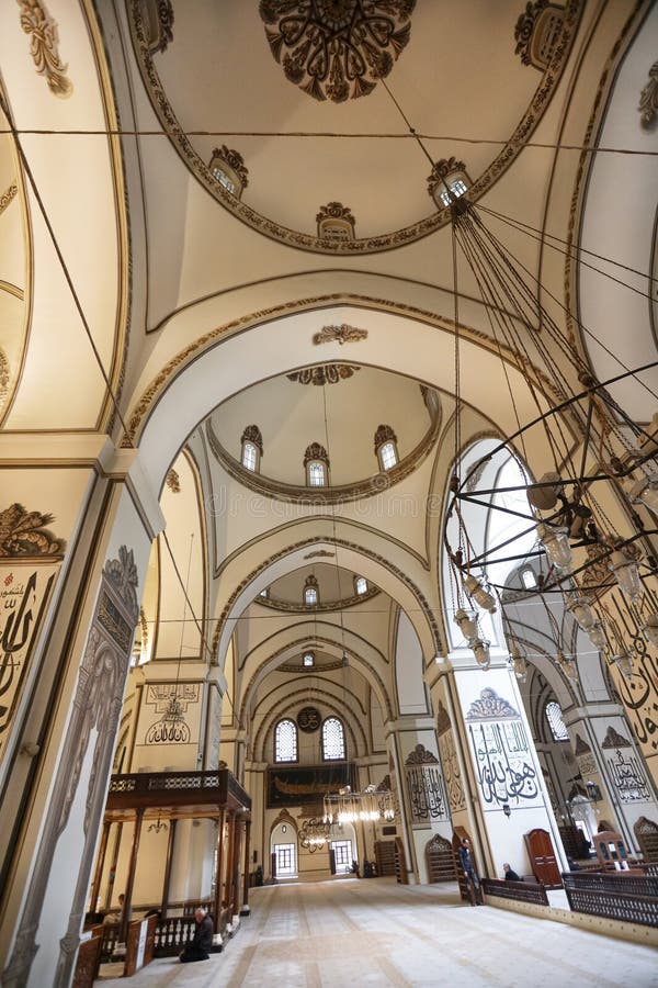 07-04 -2023 Bursa-Turkey: Bursa Grand Mosque Turkish Grand Mosque ...