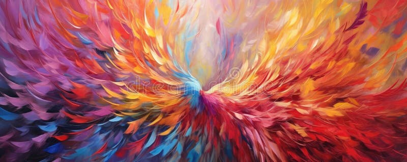 Burst of Abstract Colors Exploding in All Directions, Creating a ...
