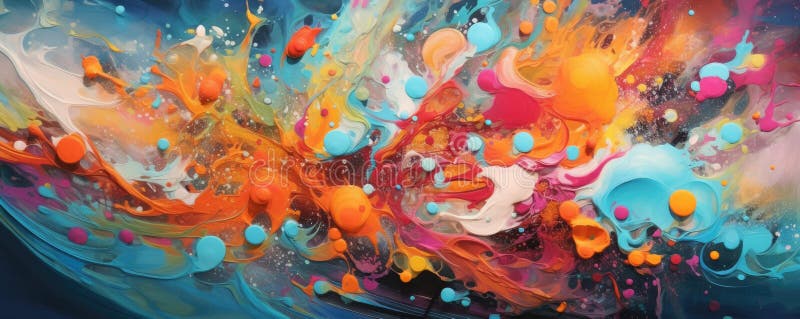 Burst of Abstract Colors and Patterns on a Vibrant Background, Creating ...