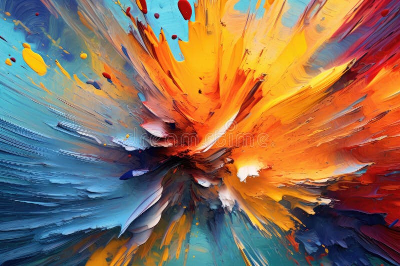 Burst of Abstract Colors and Patterns on a Vibrant Background, Creating ...