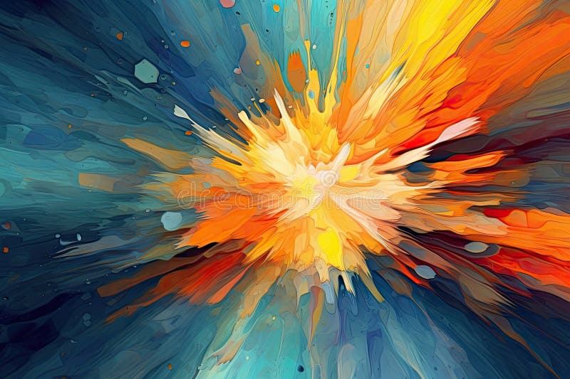 Burst of Abstract Colors and Patterns on a Vibrant Background, Creating ...