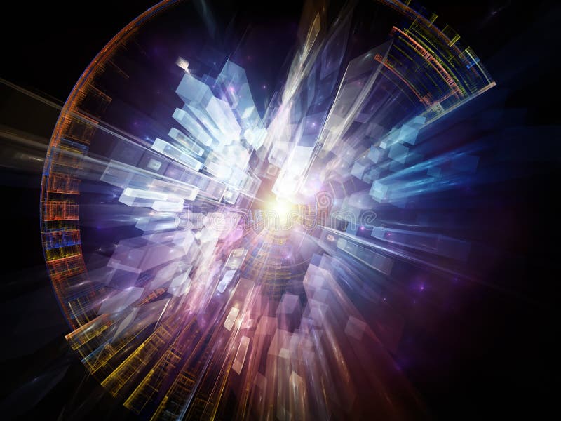 Burst of Abstract Elements stock illustration. Illustration of speed ...
