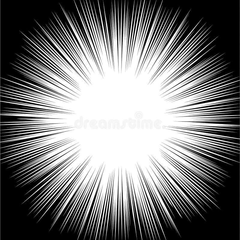 Burst Abstract Pattern Black White, Illustration Radial Stock Vector ...