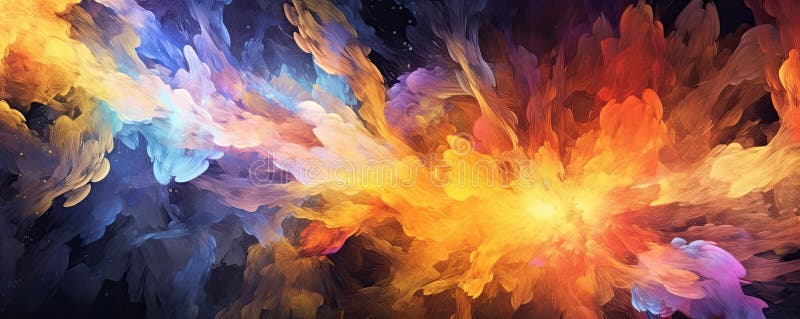 Burst of Abstract Shapes and Colors on a Cosmic Background ...