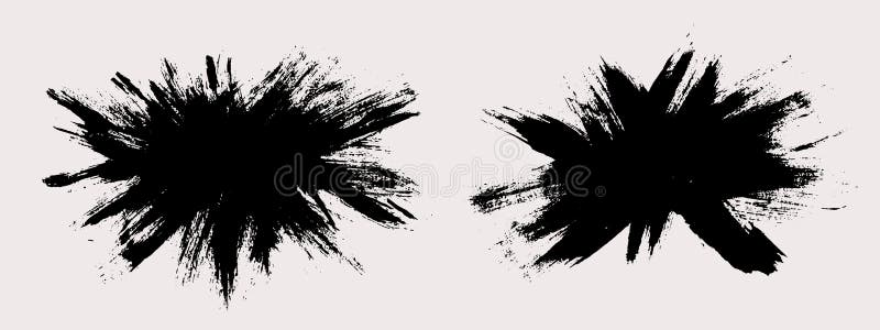 Burst Brush Strokes Vector. Explosion Text Boxes Stock Illustration ...