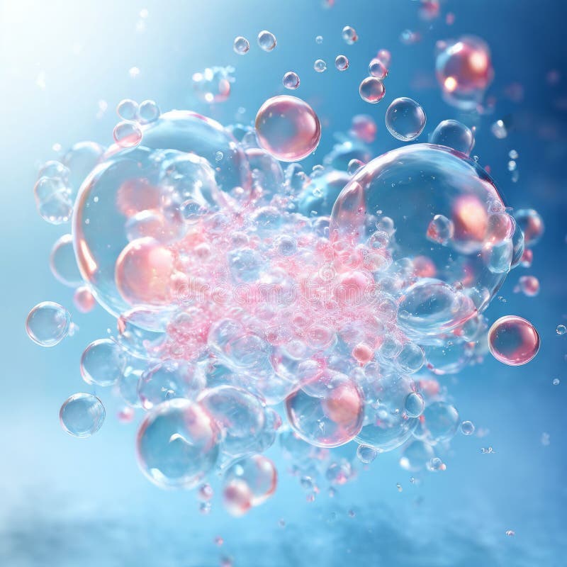 Burst of Bubbles Floating in the Air Adding a Playful and Dream Stock ...