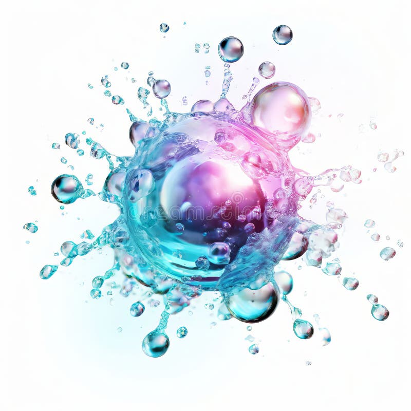 Burst of Bubbles Popping in the Air Adding a Playful and Efferv Stock ...