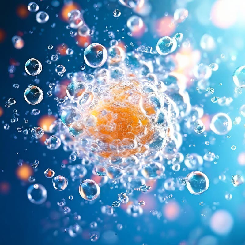 Burst of Bubbles Popping in the Air Adding a Playful and Efferv Stock ...