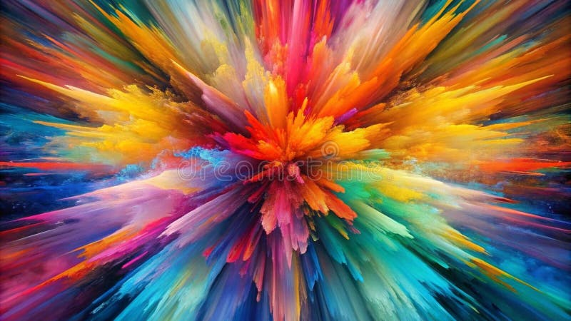 A Burst of Color Abstract Expressionist Explosion of Hues AI Generated ...