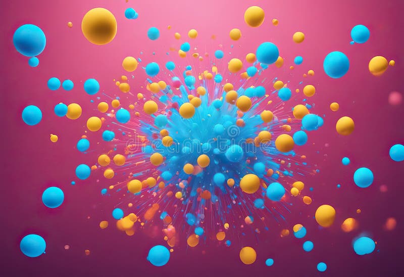 Burst Color Vector Background Dot Liquid Flow 3d Design Illustration ...