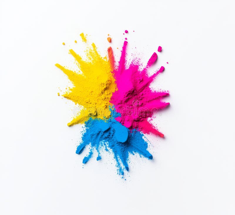Burst Colored Powder Set Against White Background Stock Photos - Free ...