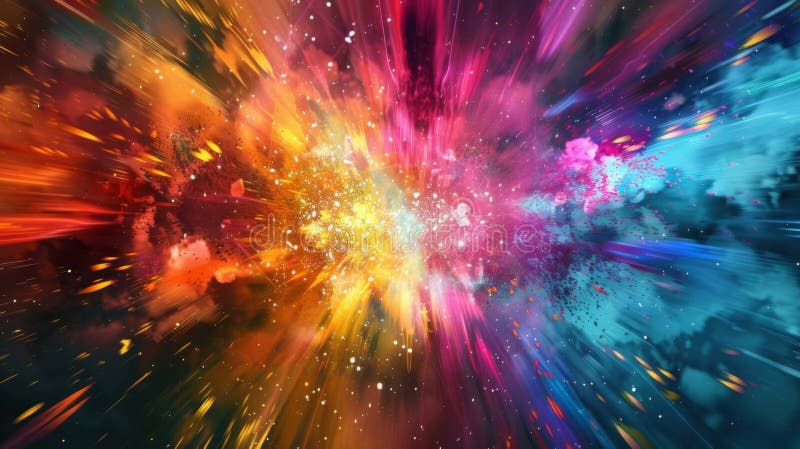 A Burst of Colorful Energy Bursting into a Digital Explosion of Sound ...