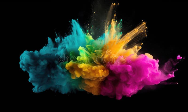Burst of Colorful Paint Powder Explosion Effect Creating Using ... Burst of Colorful Paint Powder Explosion Effect Creating Using ...