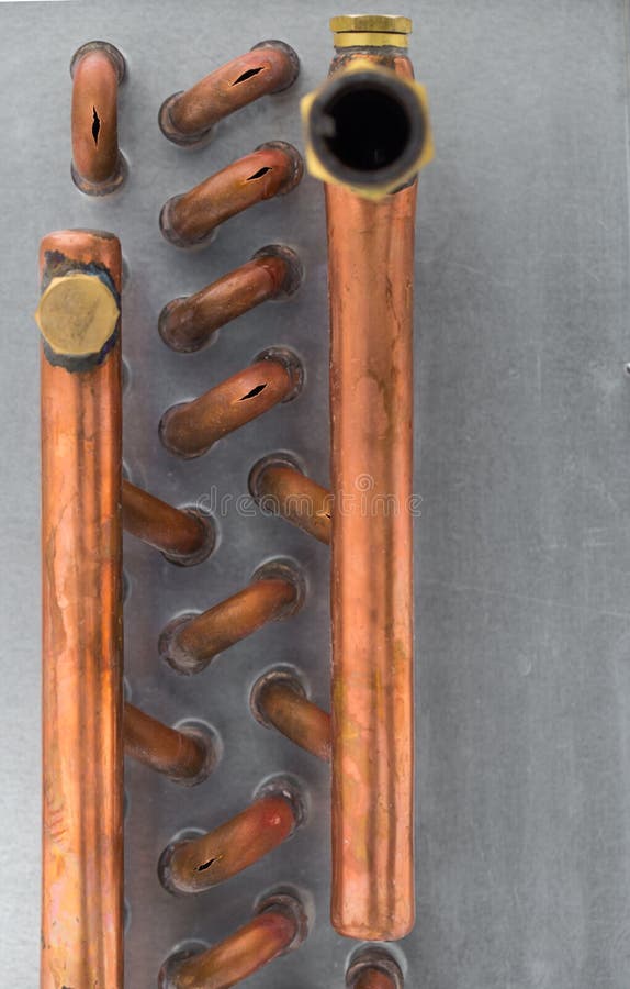 Burst Copper Pipes from the Cold Stock Image - Image of broken, open ...