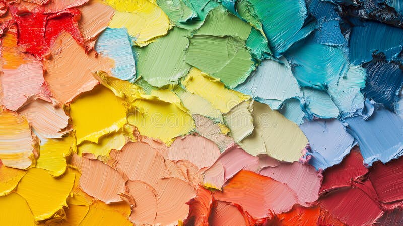 A Burst of Creativity Explodes in Rainbow-colored Paint Strokes, Each ...