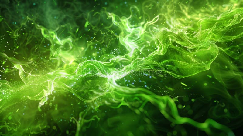 A Burst of Electric Green Liquid Exploding Upward in a Splash Revealing ...