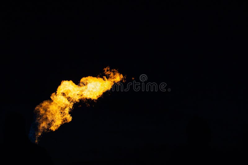 Burst of Fire in the Night Sky Stock Image - Image of showing, power ...