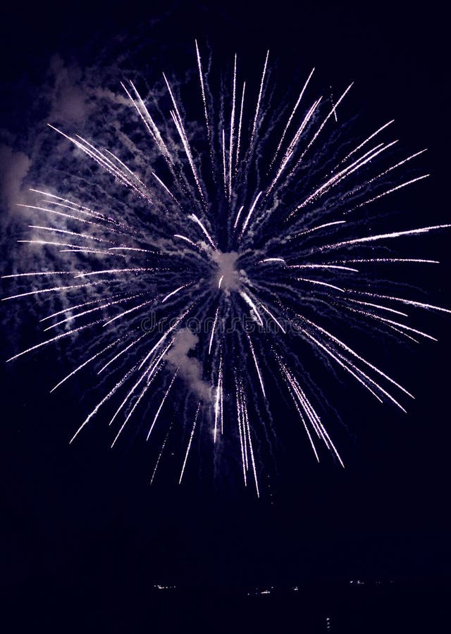 Burst Fire Work Colorful Bright Event Show Stock Photo - Image of ...