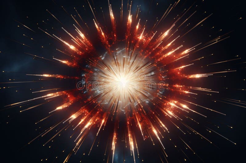 Burst of Fireworks in the Shape of a Star Stock Illustration ...