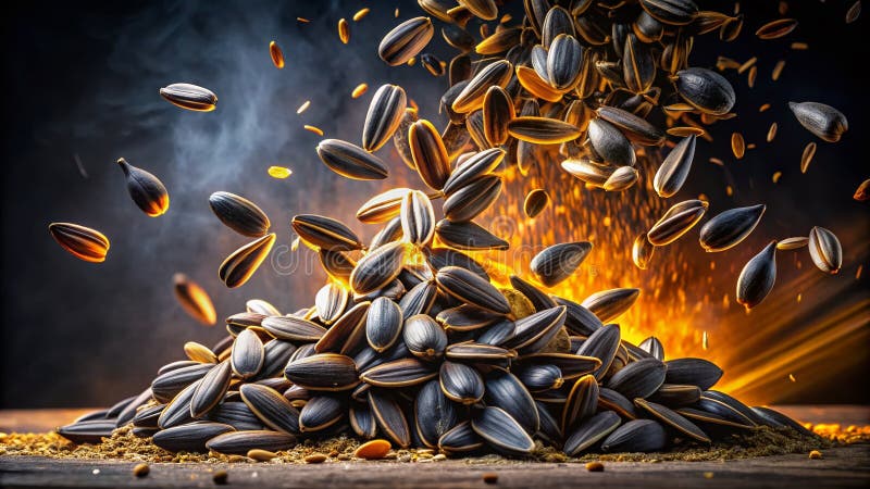 A Burst of Flavor CloseUp Sunflower Seed Explosion Photography ...